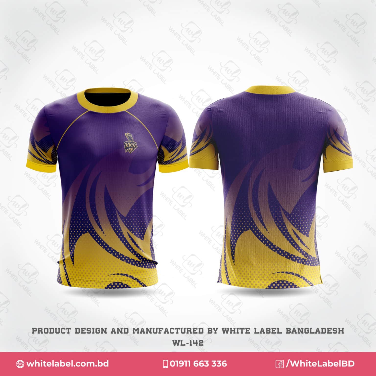 Kolkata Cricket Jersey Make Round Neck Customize Kit Riders