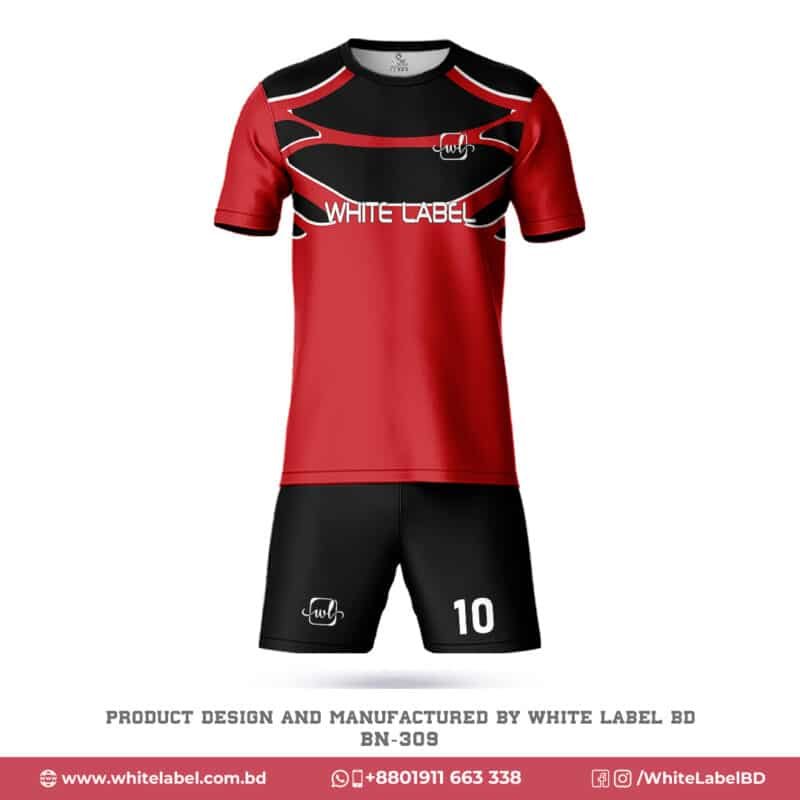 Best Red Volleyball Team Uniform with Custom Logo-BN-309